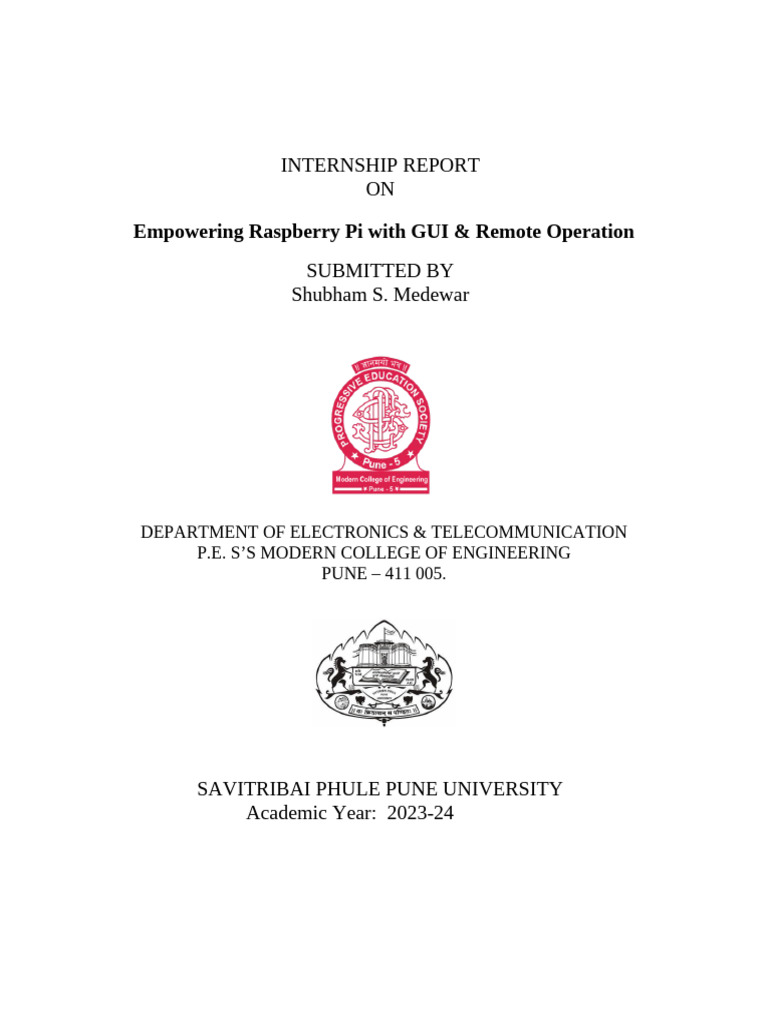 Internship Report Format 2023-24 - Copy | PDF | Usability | Graphical User Interfaces