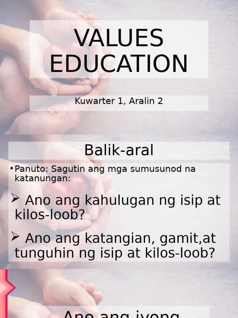 VALUES EDUCATION | PDF