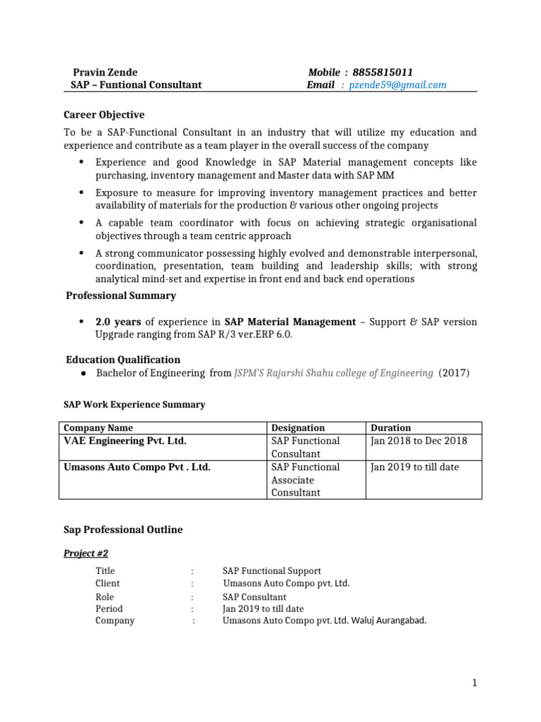 SAP MM Functional Consultant | PDF | Business Process | Computing