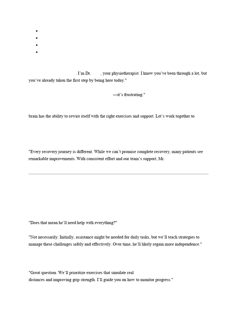 11Roleplay Script | PDF | Physical Therapy | Empathy