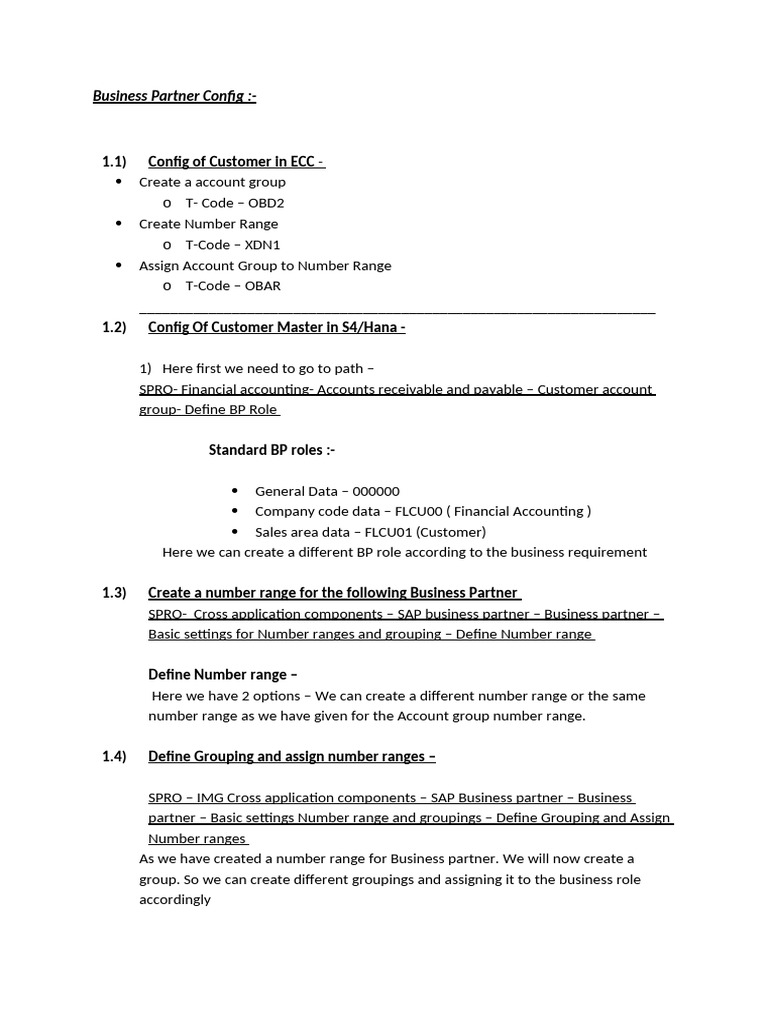 SAP Business Partner Configuration Guide | PDF | Information Technology ...