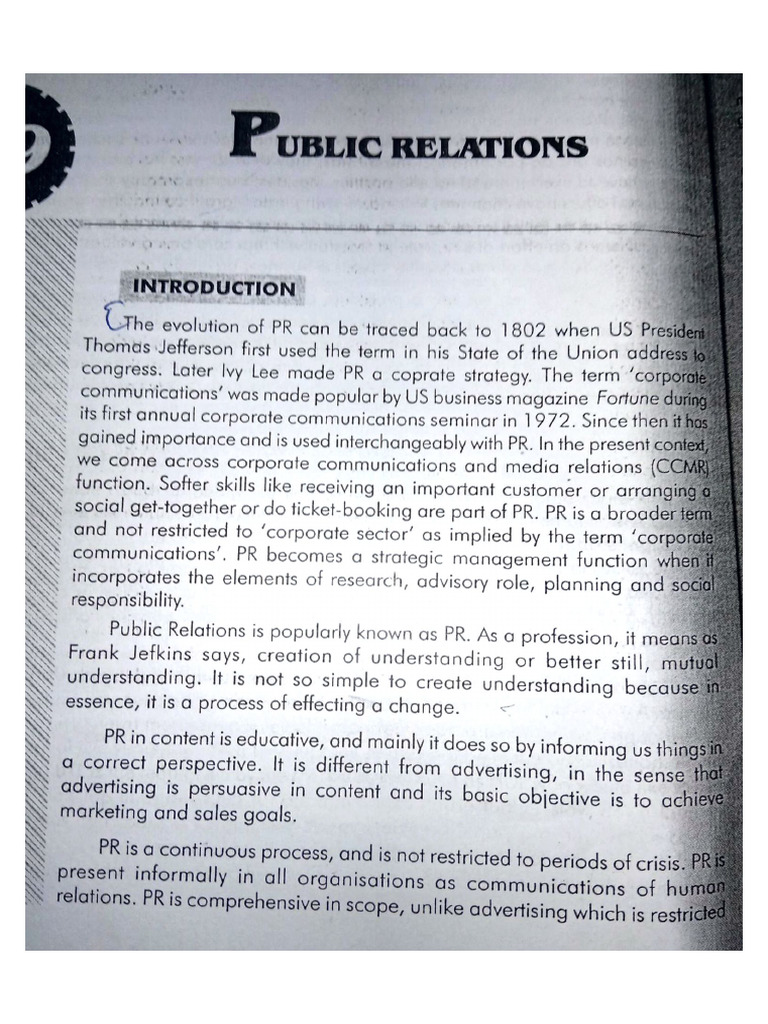 Public Relations | PDF
