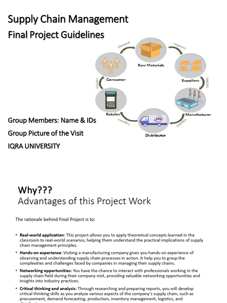 SCM Final Project Report Guidelines | PDF | Supply Chain | Supply Chain Management