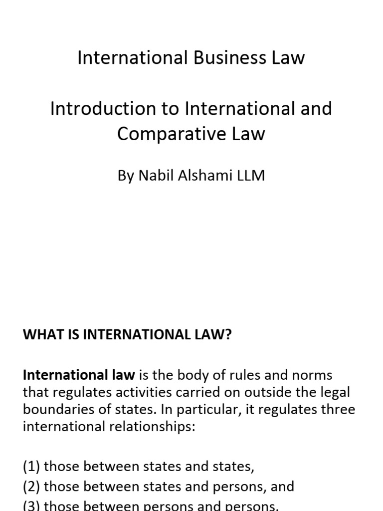 Intro to International Law | PDF | Treaty | International Law