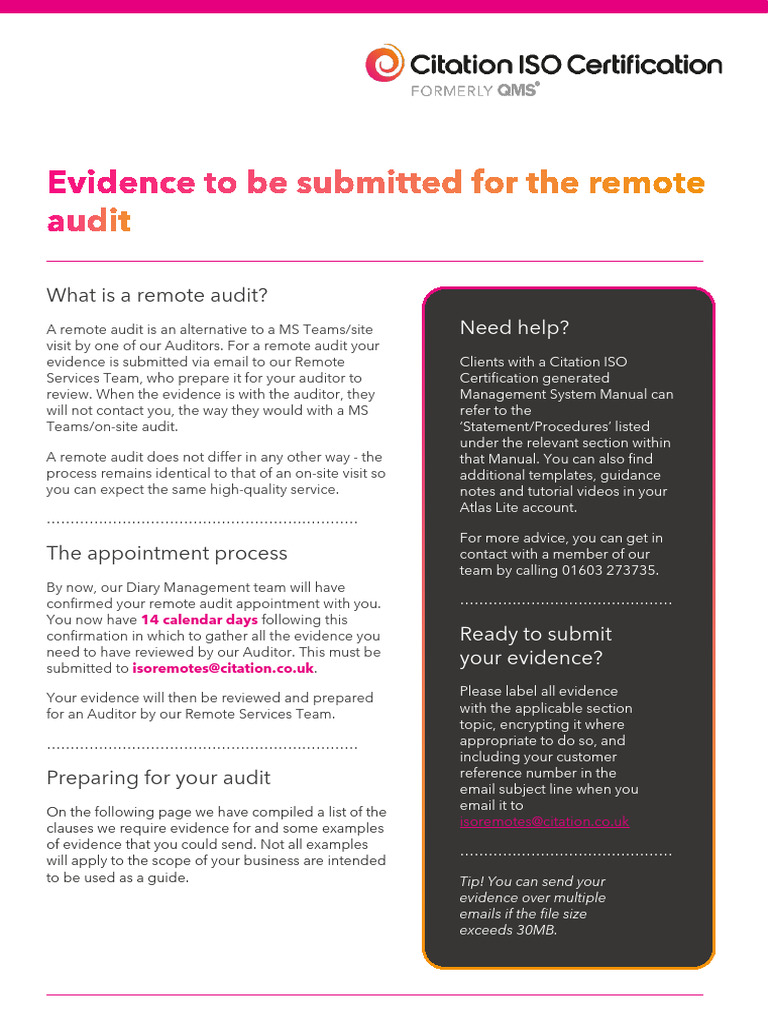 ISO 14001-2015 Remote Audit Requirement ... 1 | PDF | Audit | Business