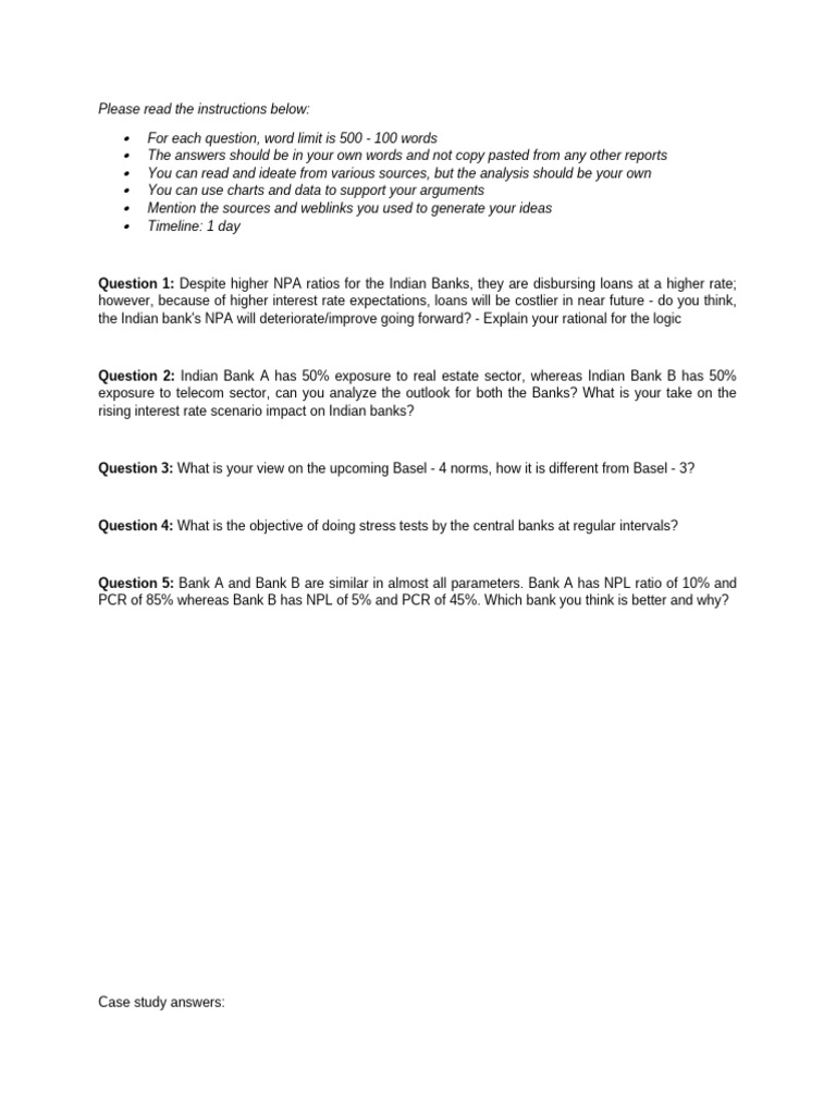 ESG Rating Case Study - Banking | PDF | Banks | Interest