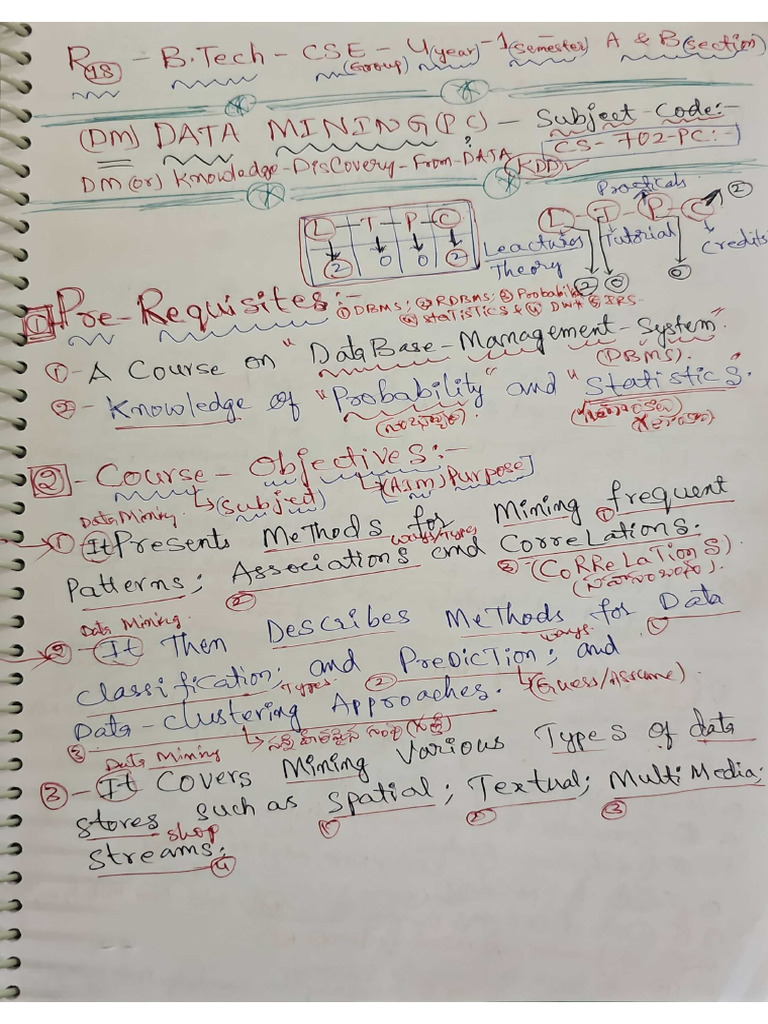 Data Mining-1,2,3,4, & 5-Units | PDF