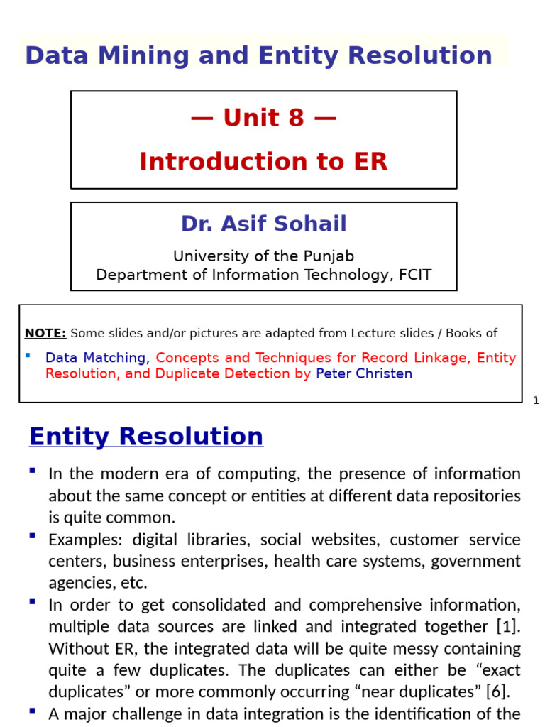 DMER - Unit#8 - Intoduction to ER | PDF | Data | Information Technology Management