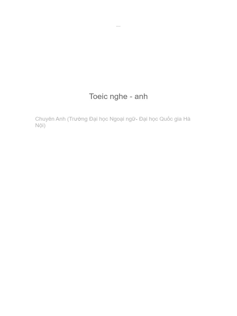 Tong Hop Cac Meo Lam Phan Nghe Toeic Truong Dai Hoc Ngoai Ngu Dai Hoc 131662 | PDF