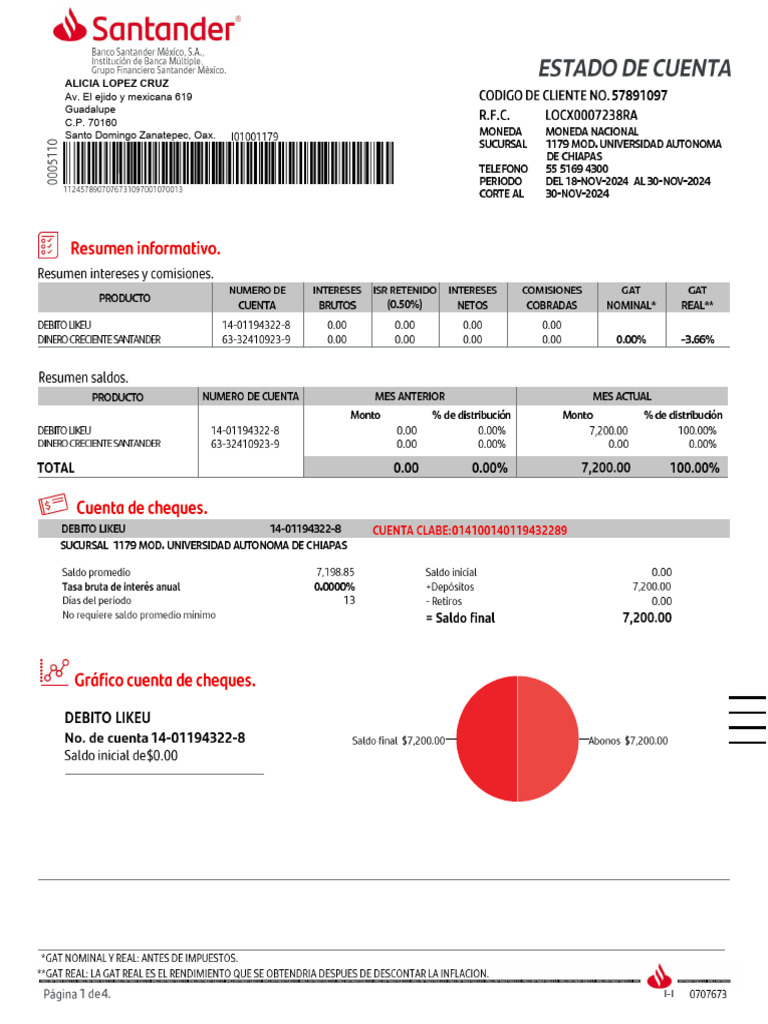 Alicia Estado de Cuenta | PDF