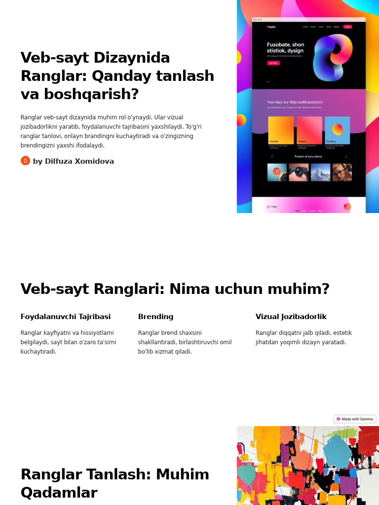 Veb-sayt-Dizaynida-Ranglar-Qanday-tanlash-va-boshqarish | PDF