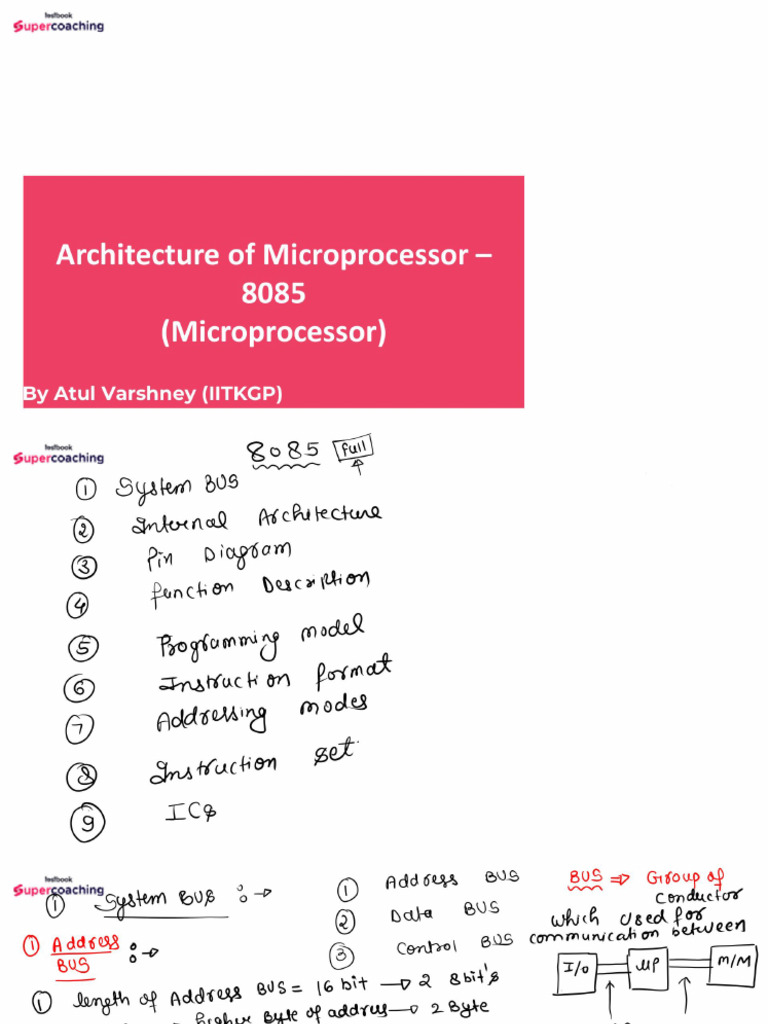 2architecture of Microprocessor - 8085 - 1721754354 | PDF