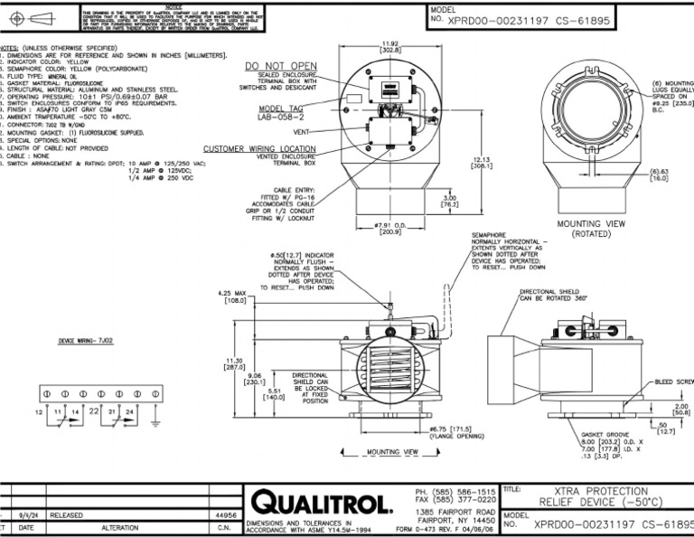 Qualitrol PRD 2SPDT | PDF