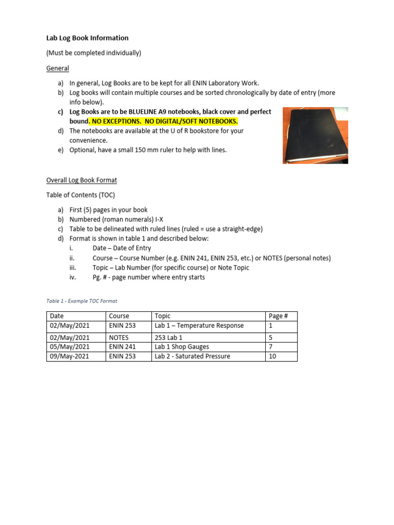 Log - Book - Info-ISEV5 8jan2024 | PDF | Experiment | Risk