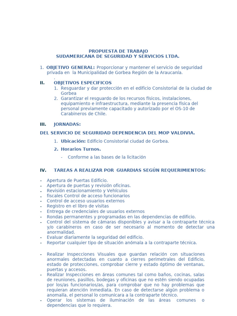 Plan de Trabajo Gorbea | PDF | Policía