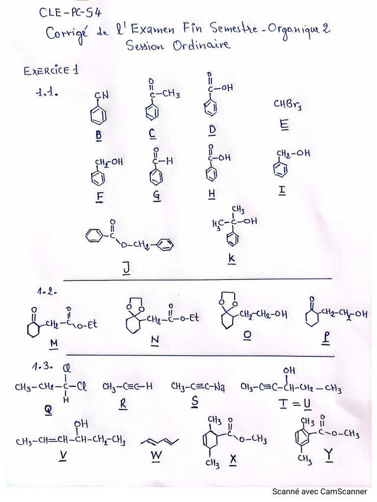 Chimie Organique 2_Corrige | PDF
