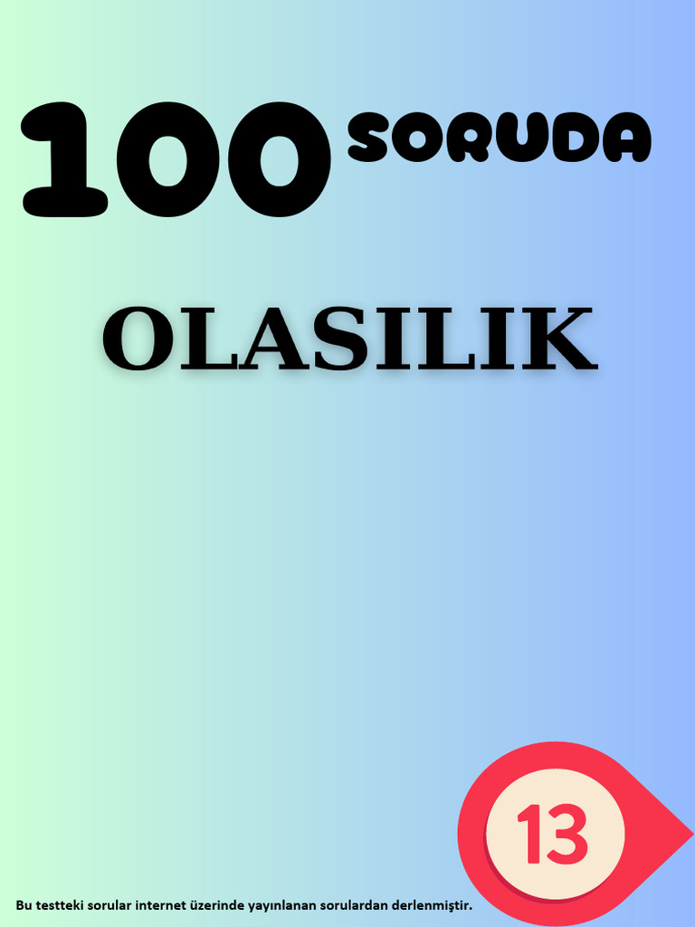 13) 100 Soruda Olasılık | PDF
