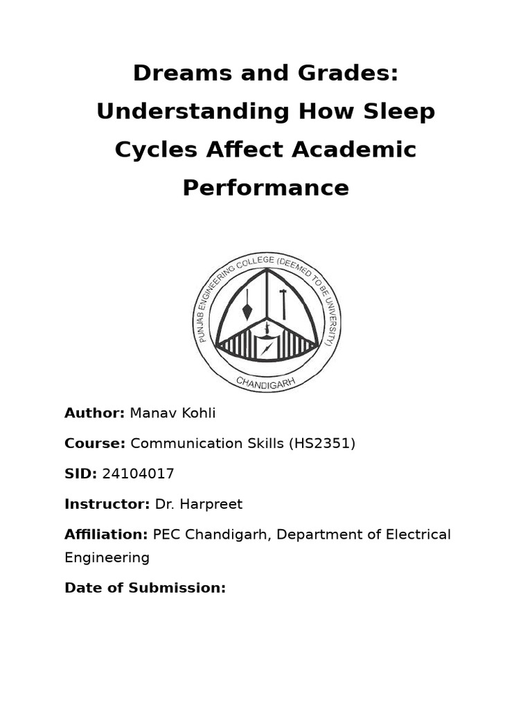 Sleep Cycle and Academic Performance | PDF | Sleep | Sleep Deprivation