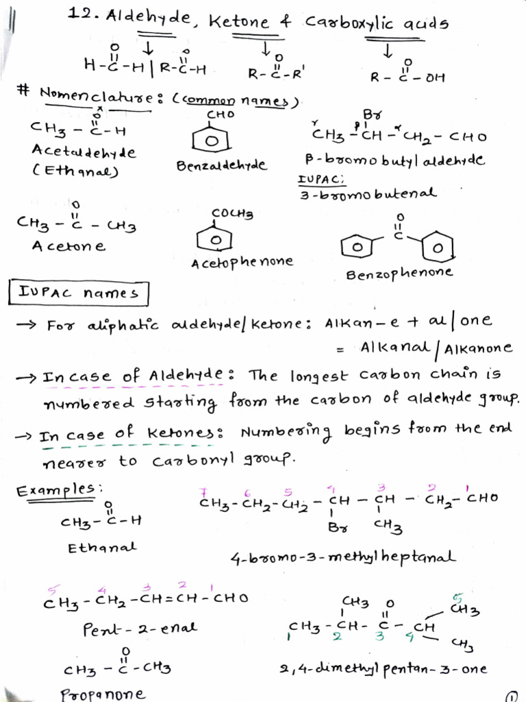 Aldehydes, Ketones, and Carboxylic Acids | PDF | Ketone | Aldehyde
