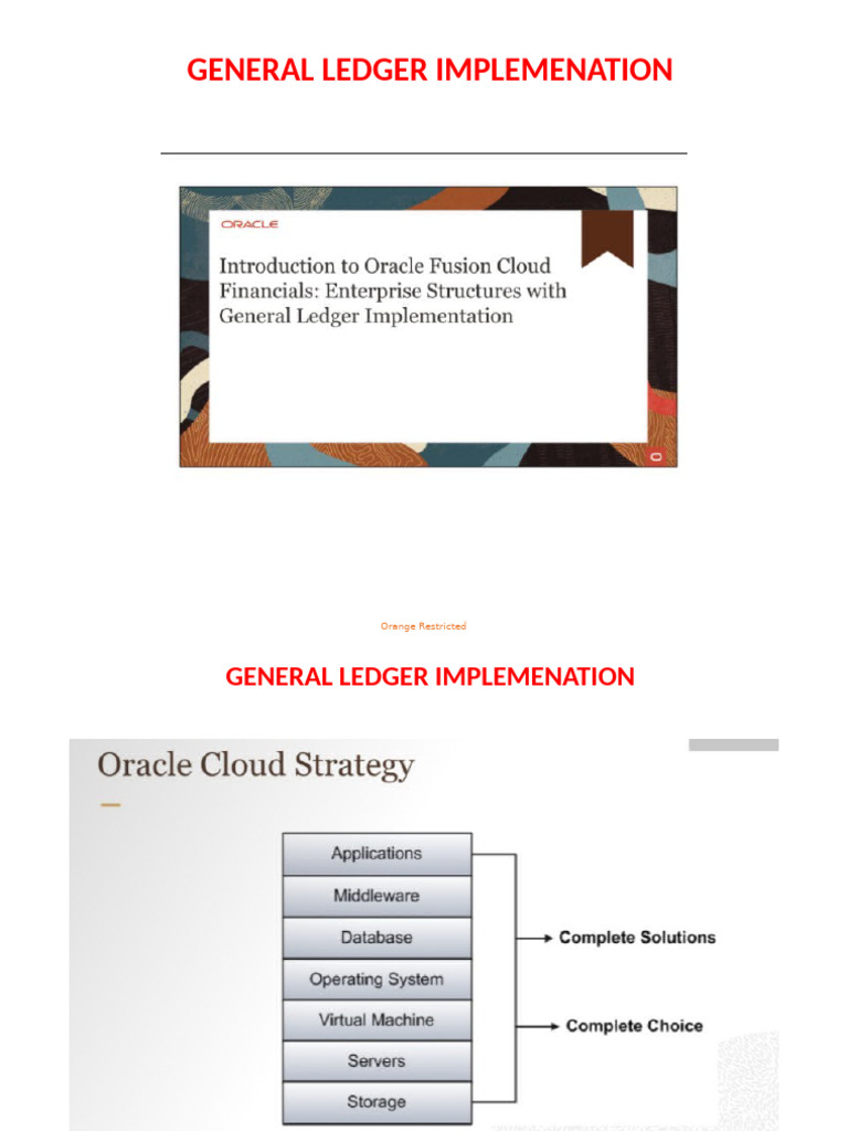 General Ledger Oracle Fusion Cloud IMPLEMENTATION | PDF
