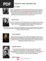 Birth Dates of Notable Scientists | PDF | Biology | Genetics