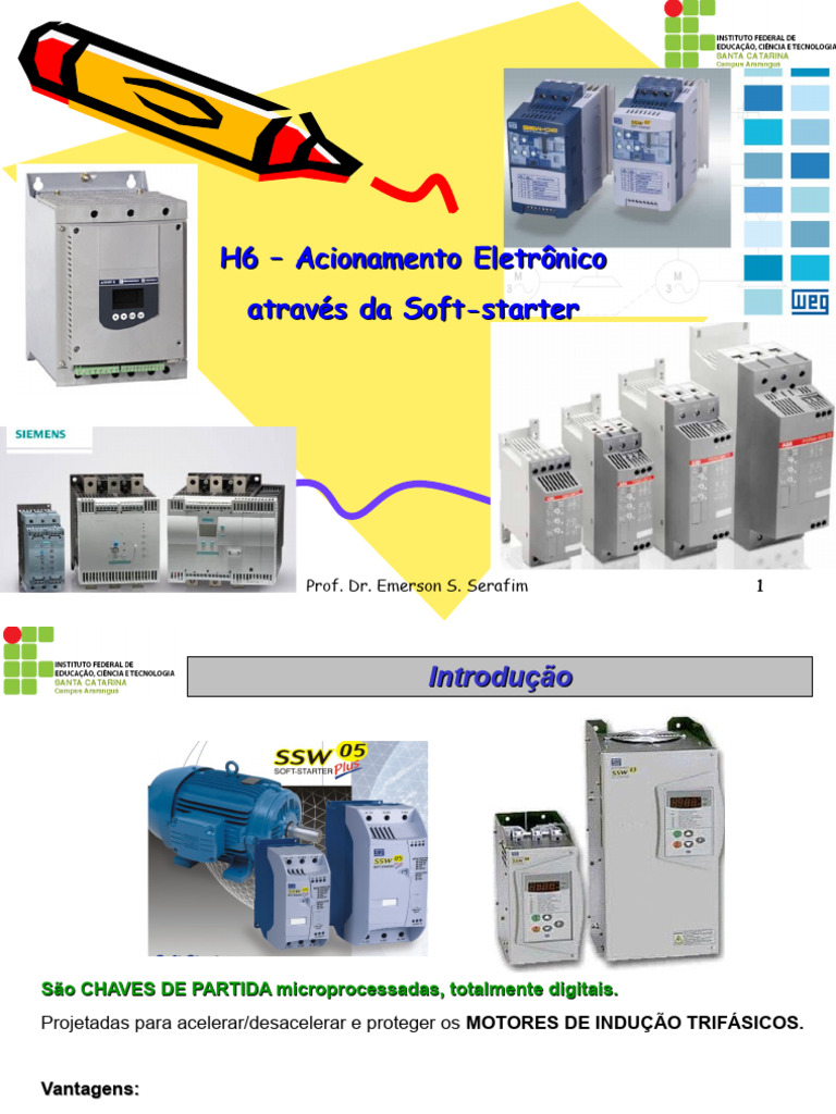 Acionamentos Eletricos H6 Soft-Starter | PDF | Motores | Eletrônicos