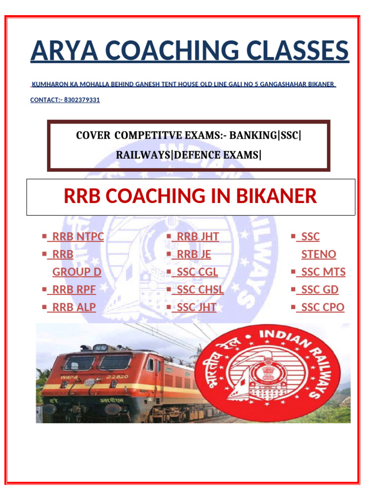 Arya Coaching Classes | PDF