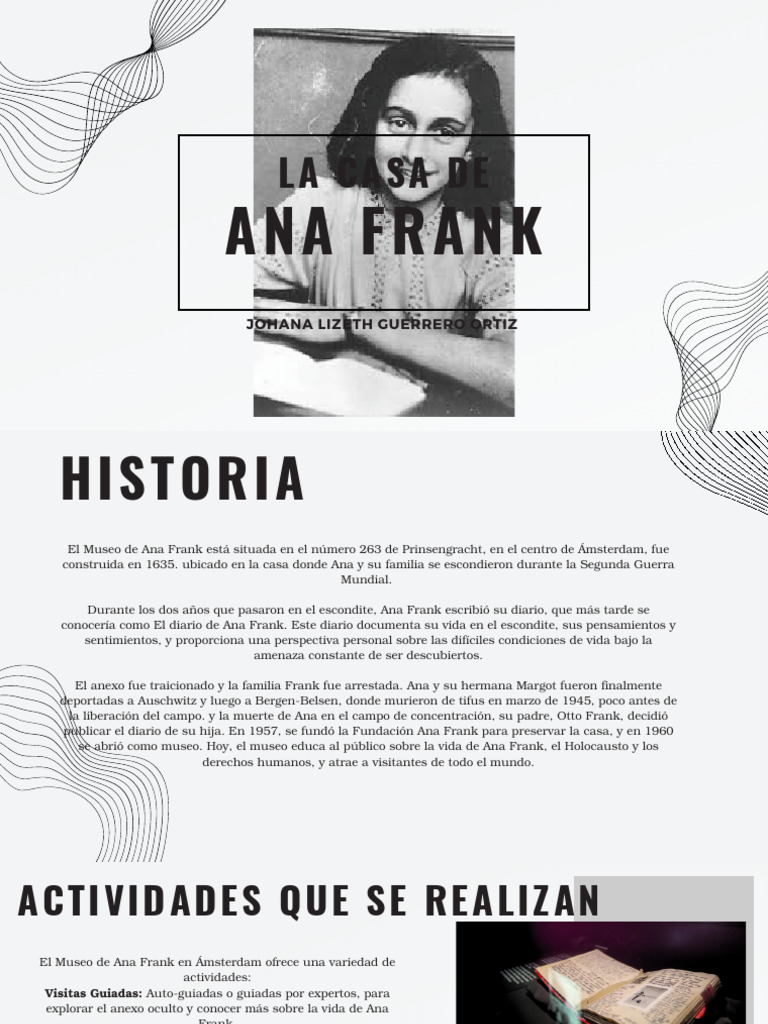Museo Ana Frank: Historia y Educación | PDF | Anne Frank