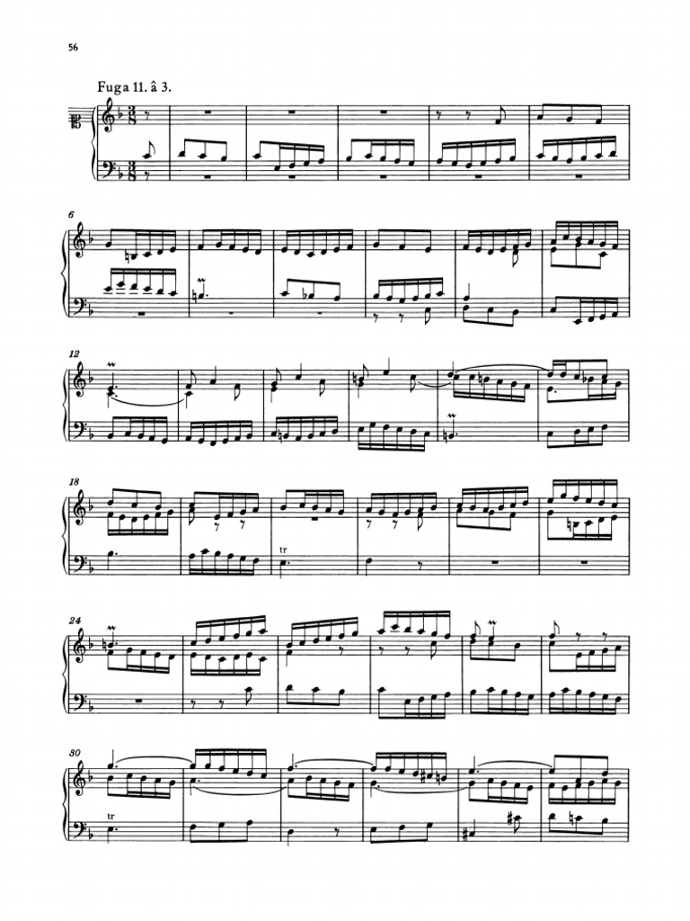 FUGA Nº 11 (Bach) | PDF