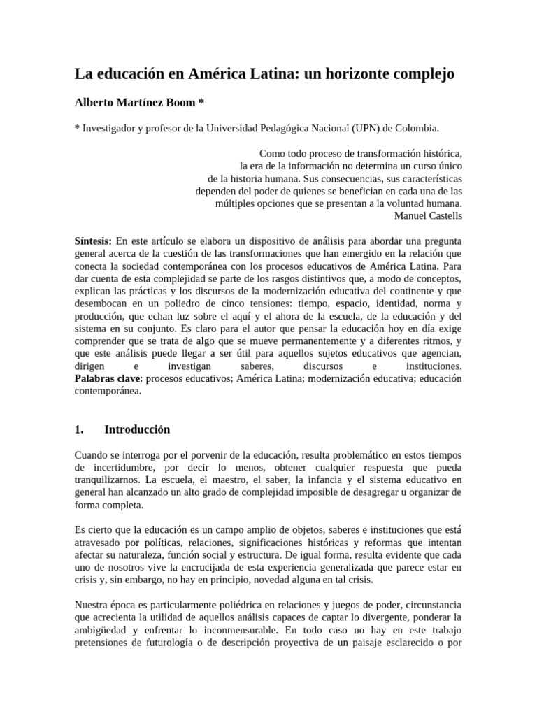 Transformaciones educativas en América Latina | PDF | Aprendizaje | Mente