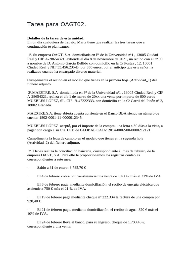 Tarea Tema 2 | PDF | Cheque