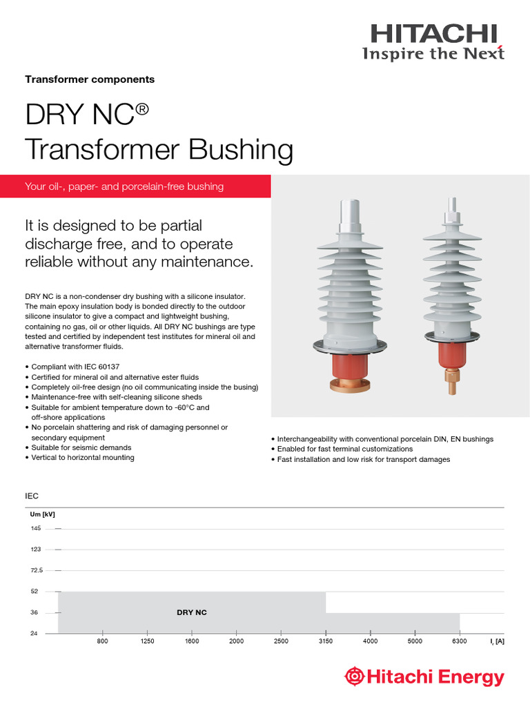 Hitachi_Energy_Dry_NC_Leaflet | PDF | Transformer | Insulator (Electricity)