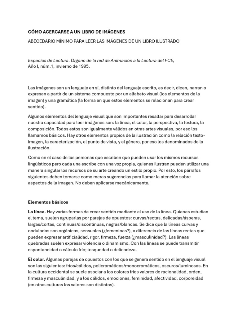 Cómo Acercarse A Un Libro de Imágenes | PDF | Perspectiva (Gráfica ...