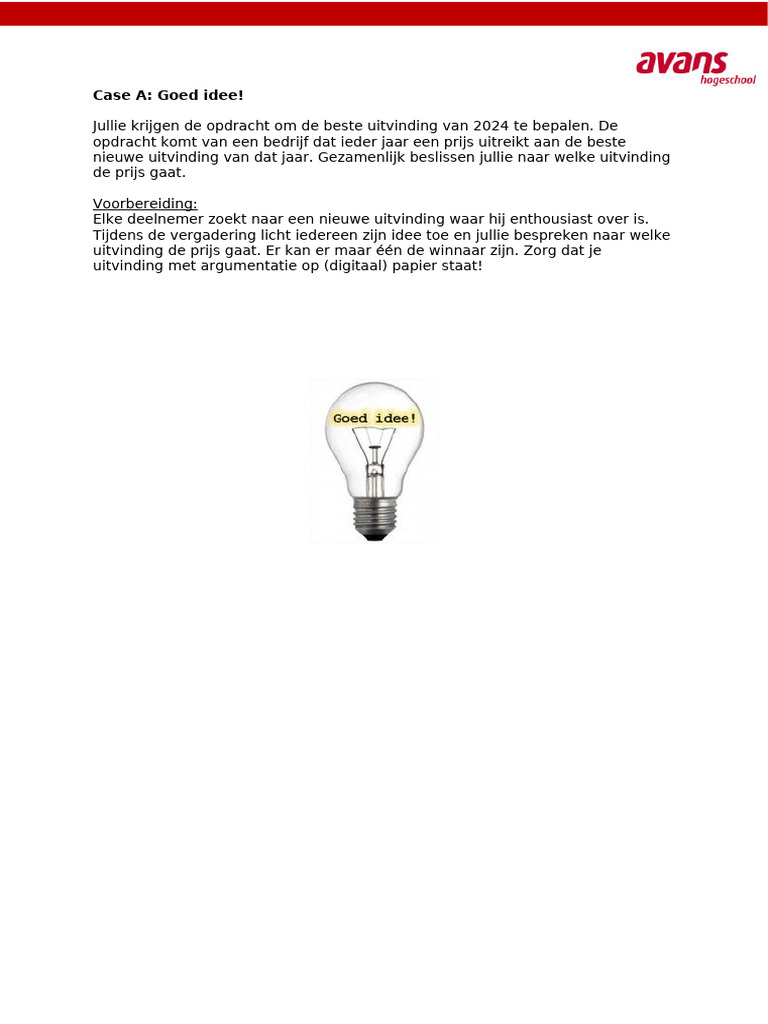 Case A Uitvinding 2024 | PDF