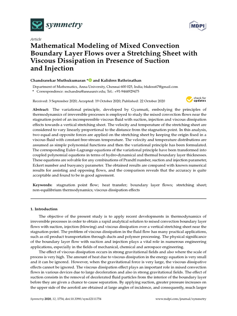 Mixed Convection Over Stretching Sheet | PDF | Fluid Dynamics ...