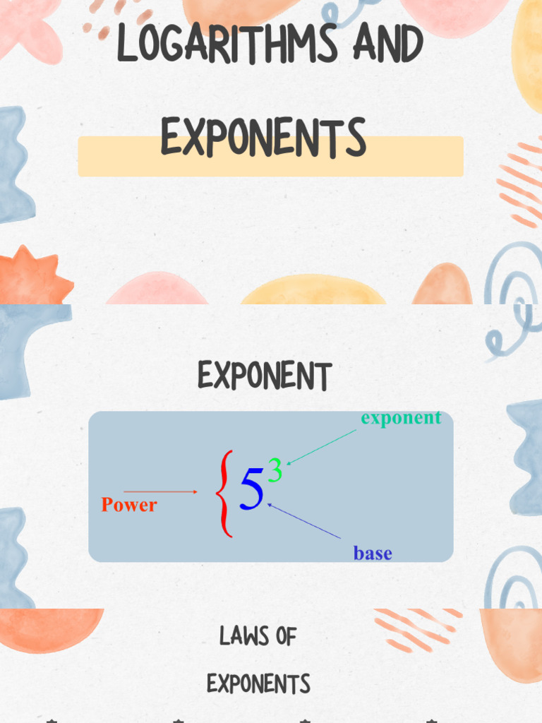 Logarithms and Exponents Guide | PDF