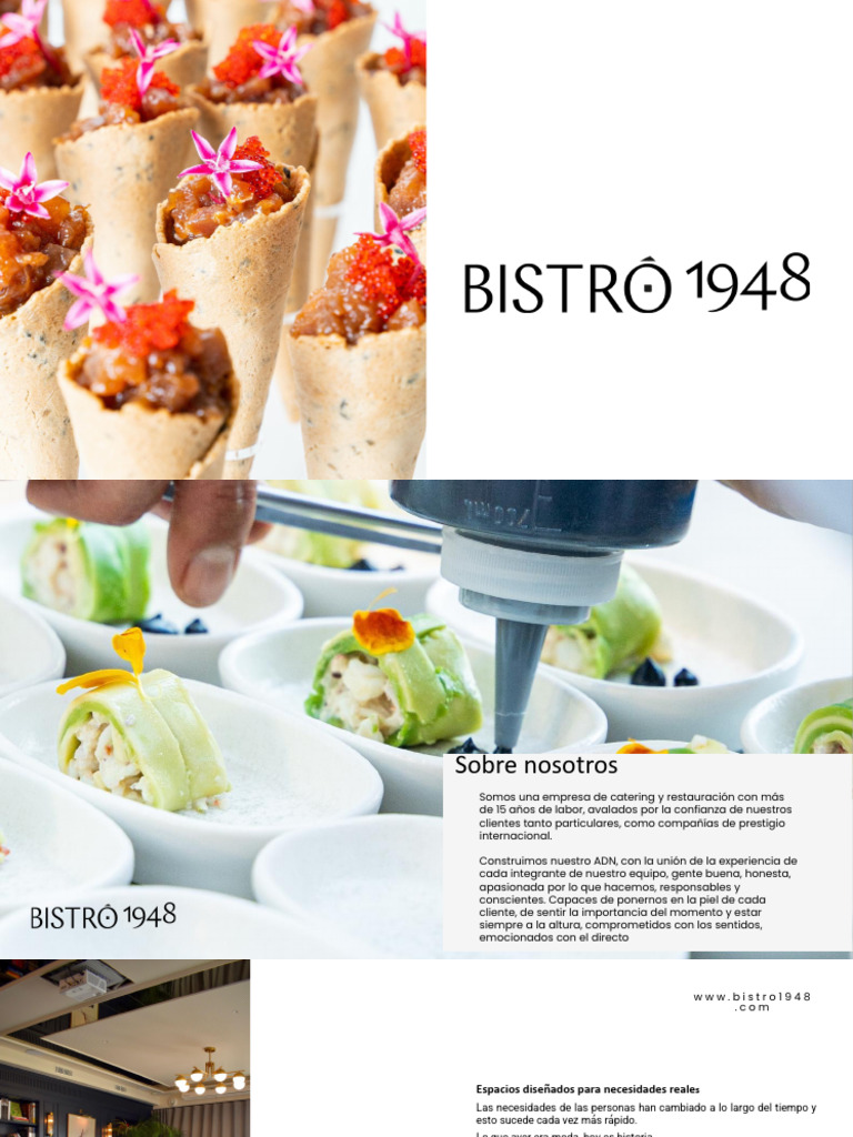 Bodas Espacio Bistró 1948 | PDF | ensalada | Cocina