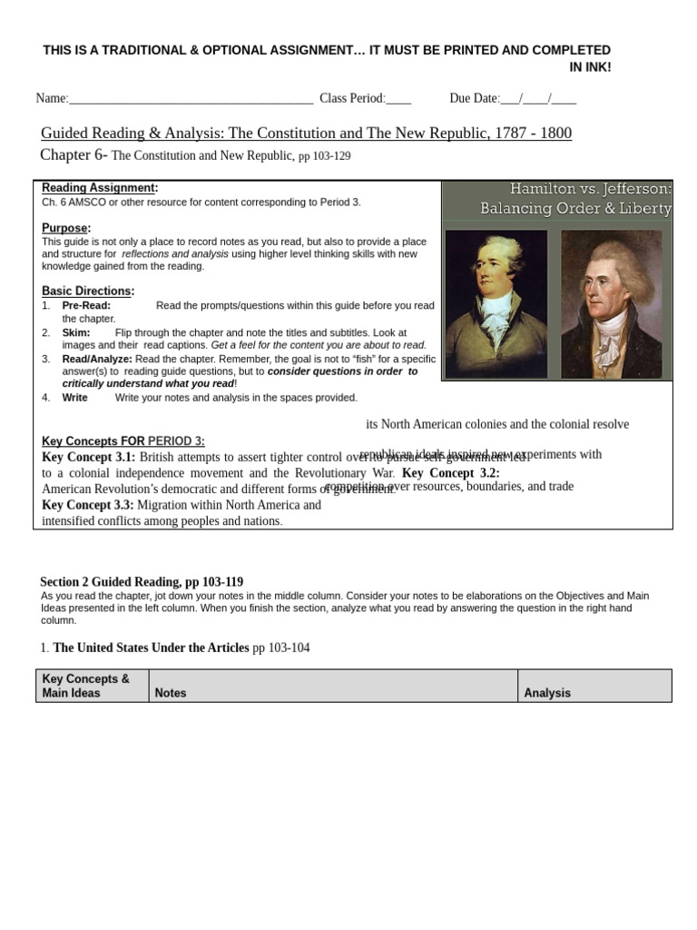 Chapter 6: Constitution & New Republic Guide | PDF | United States Bill ...