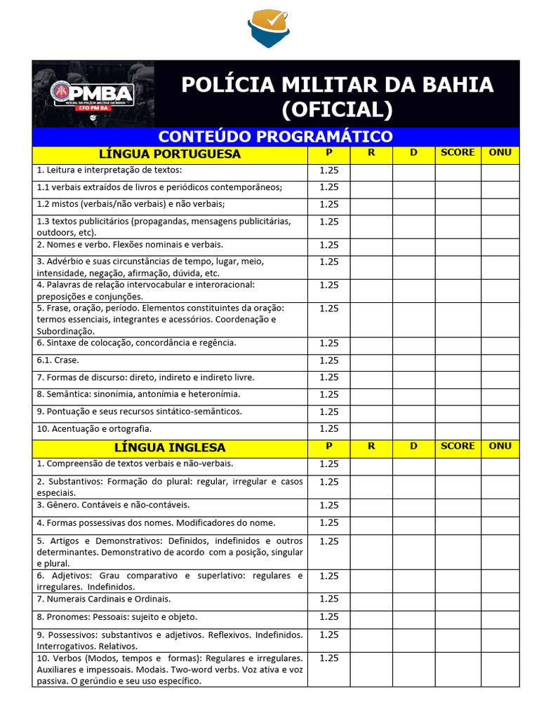 EDITAL VERTICALIZADO - PMBA - OFICIAL ! | PDF | Geometria | Crimes