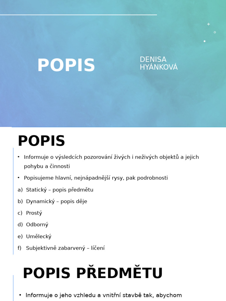 Popis | PDF