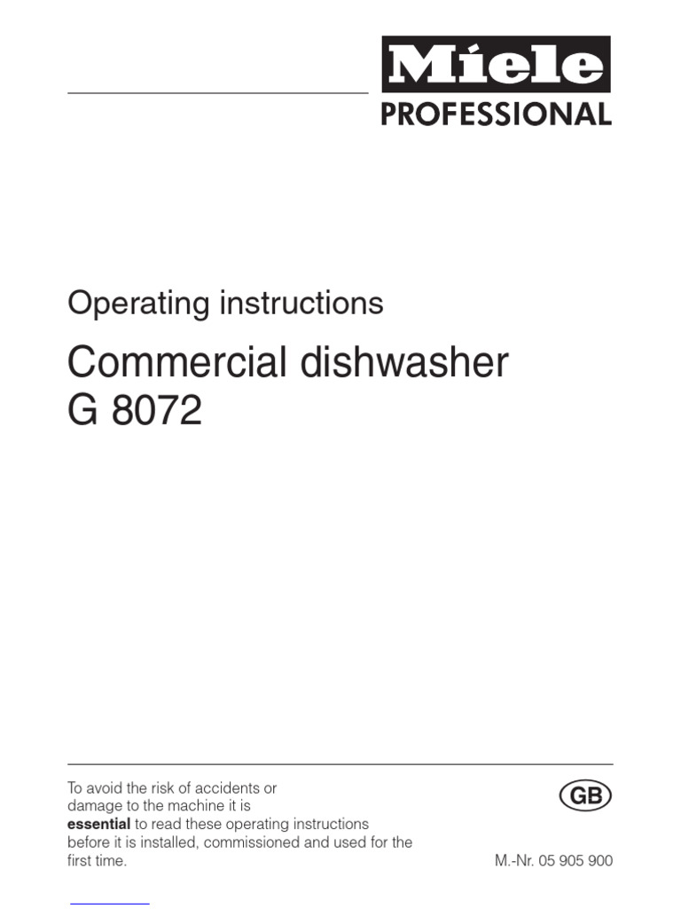 g_8072 | PDF | Dishwasher | Materials