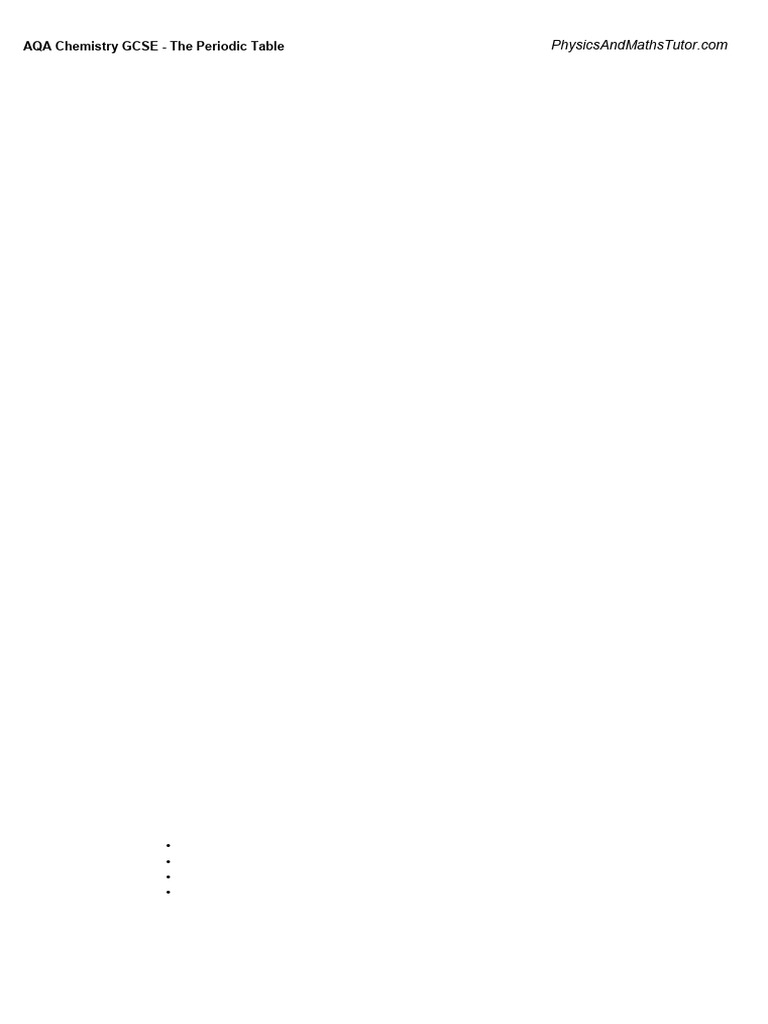 1.2 The Periodic Table MS 2 | PDF | Ion | Atoms
