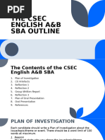 English SBA Template (Final Draft) | PDF | Rubric (Academic) | Fluency