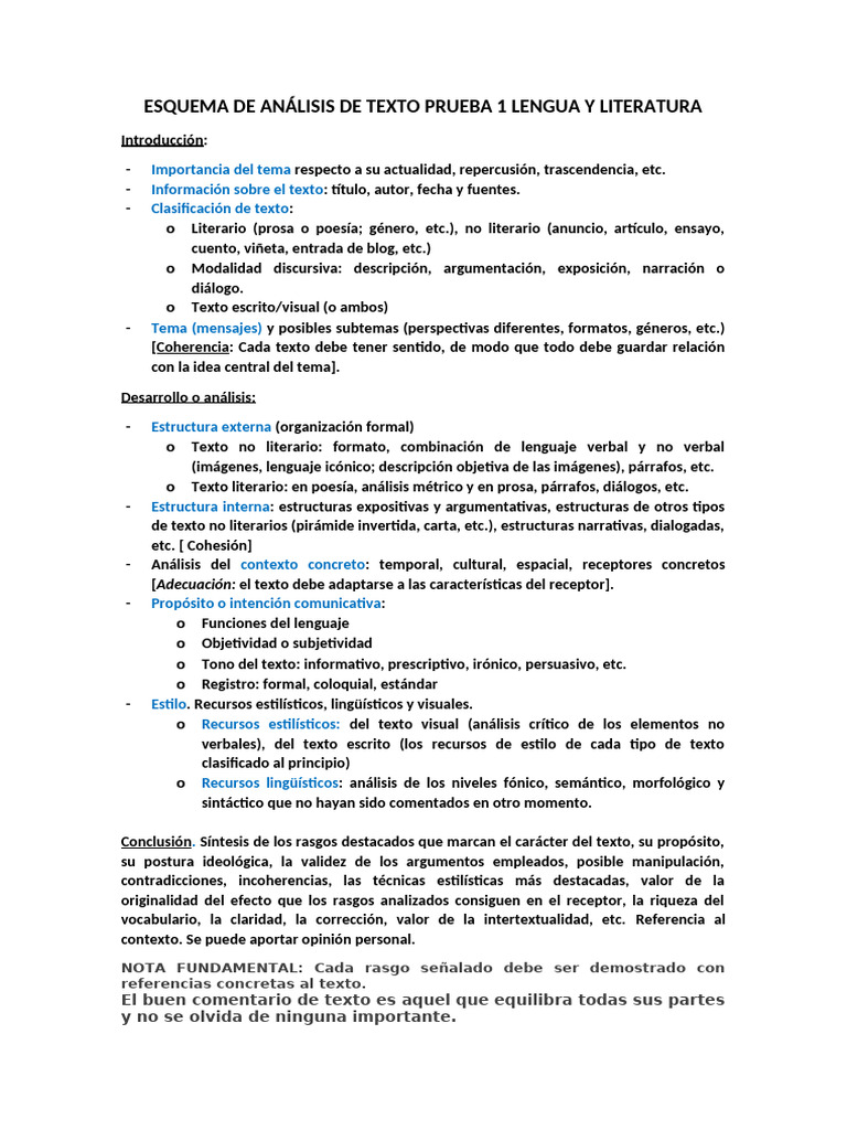 Esquema Análisis de Texto Prueba 1 Lyl | PDF | Comunicación humana | Escritura