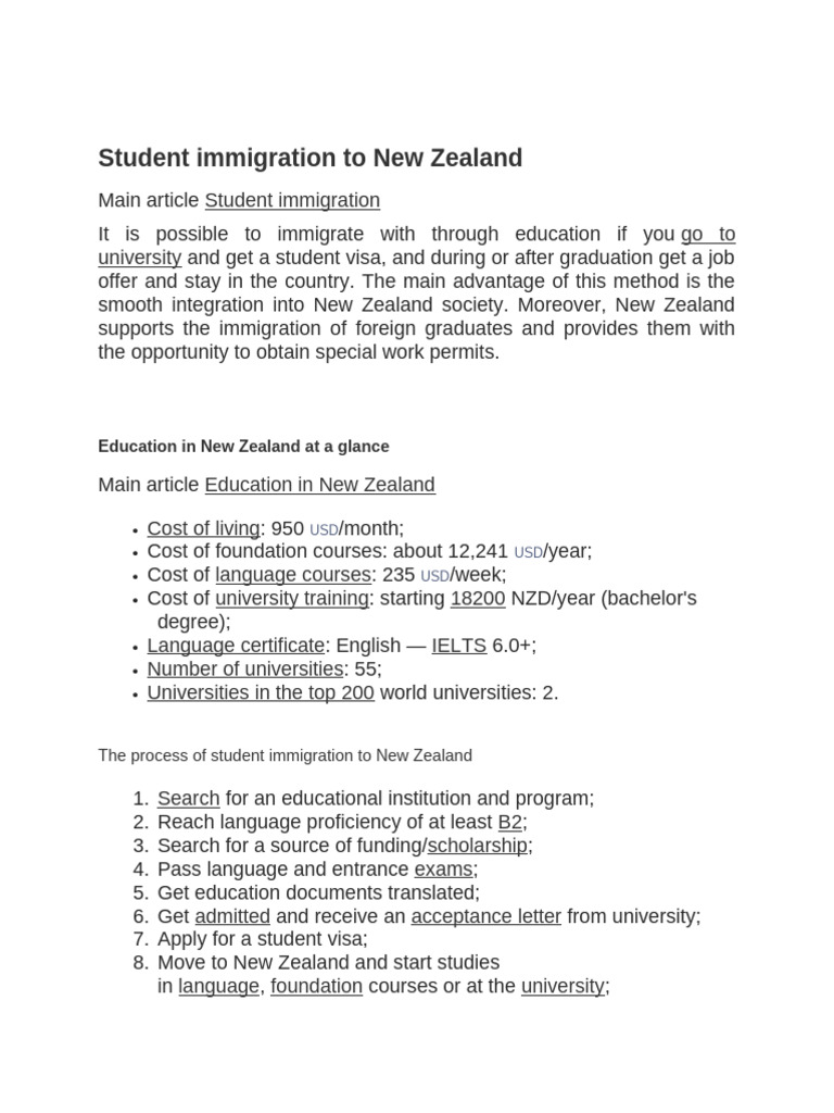 Student Immigration | PDF