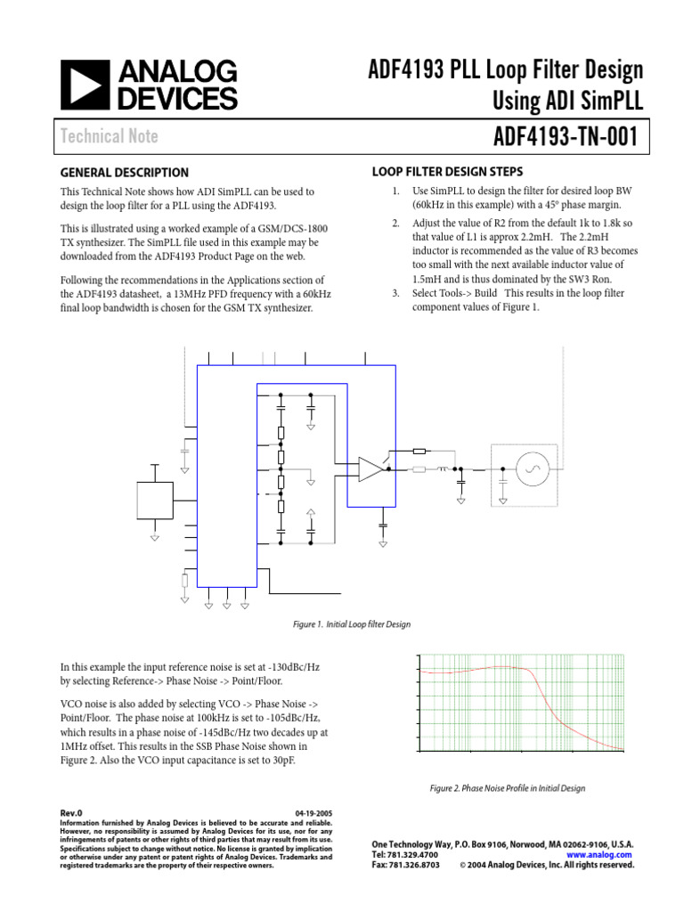 ADF4193-TN-001_Loop_Filter_Design | PDF | Electronics | Signal Processing