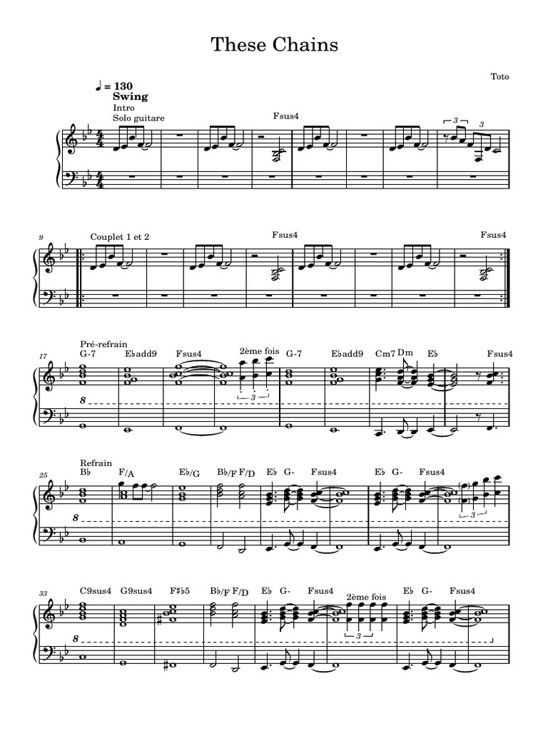 These Chains - Keys Part | PDF