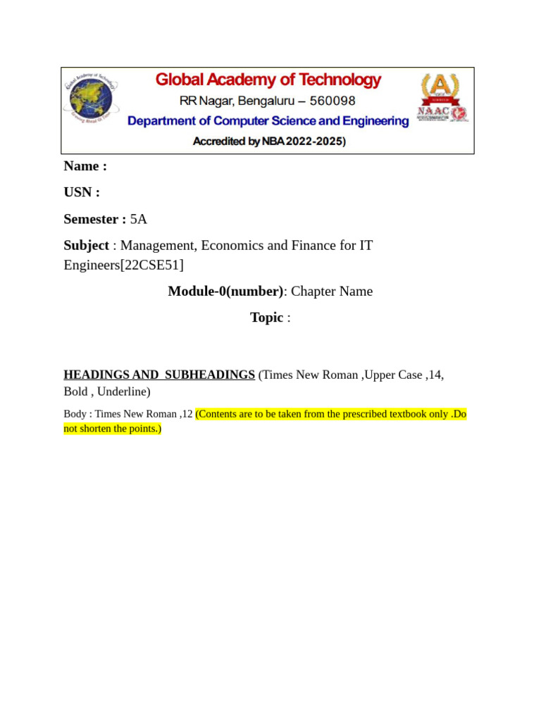 Management Economics Template | PDF