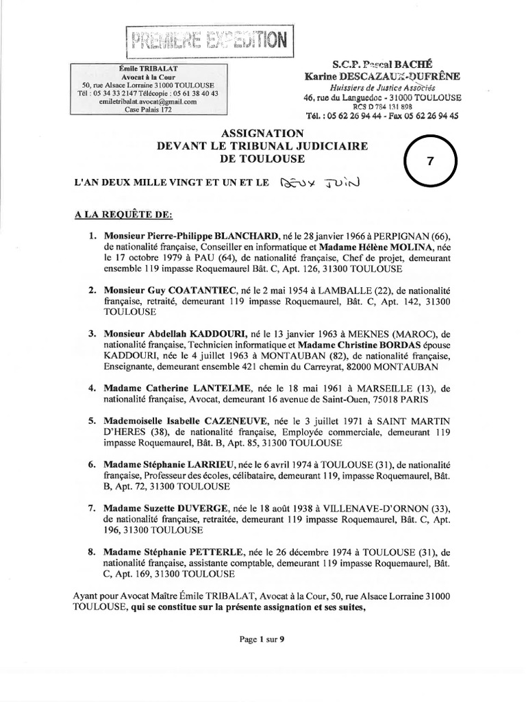 Modèle Assignation Annulation AG Copro | PDF