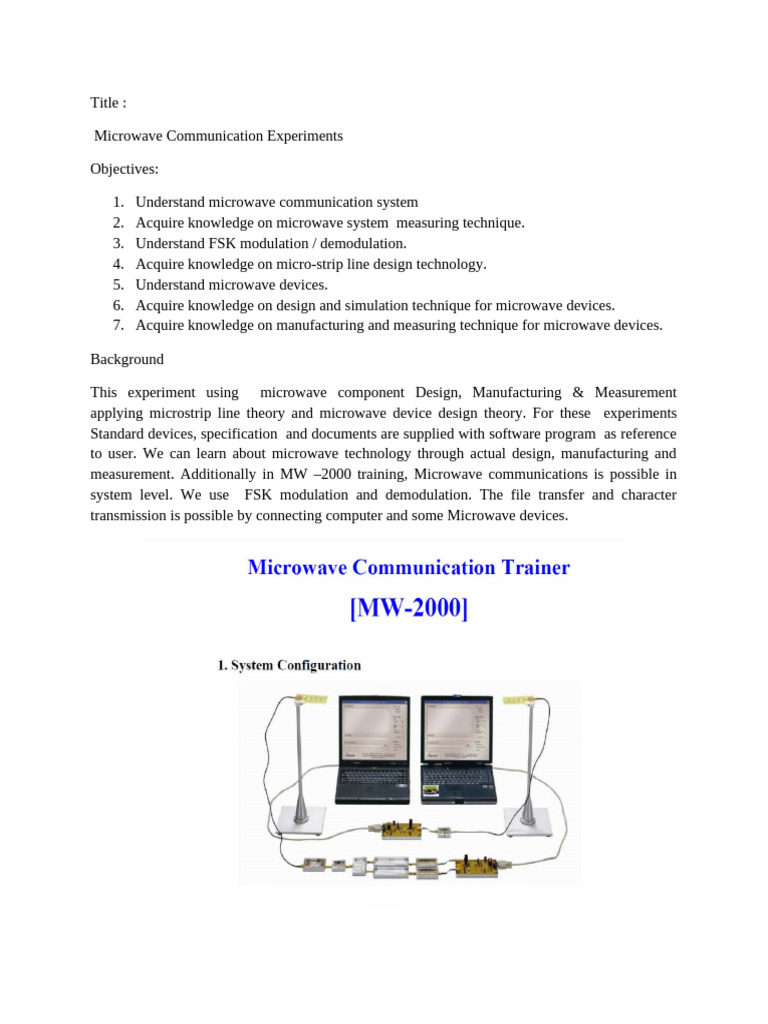Lab Microwave | PDF | Modulation | Microwave